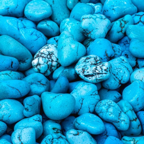 Tree Of Life Gems | Office | 4 Lb Tumbled Blue Turquenite Gemstone ...